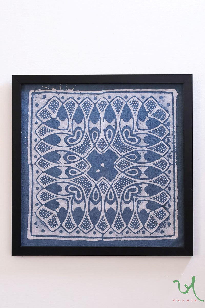Buy Aura Azure Batik Wall Art Frame - Khamir – khamircrafts