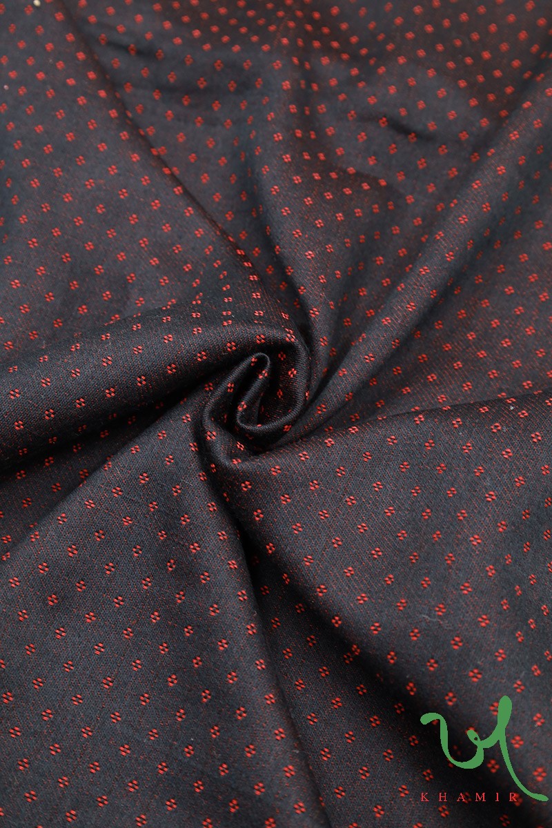 Buy Black red Dani handwoven mashru fabric - Khamir – khamircrafts